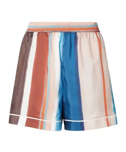 Fendi Striped Silk Habotai Shorts