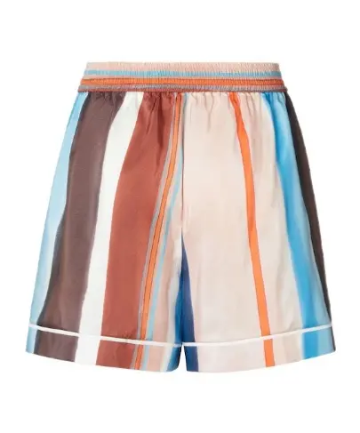 Fendi Striped Silk Habotai Shorts