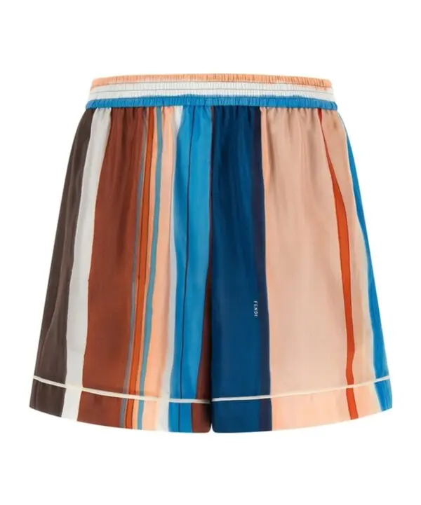 Fendi Striped Elastic-waist Shorts - Multicolour