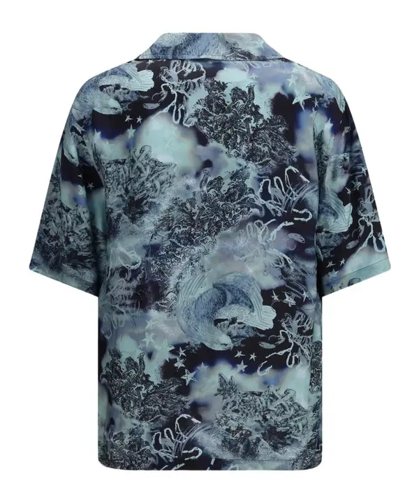 Off-White Printed Bowling Shirt - Black
