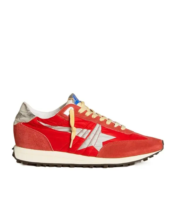 GOLDEN GOOSE Running Marathon M77 Sneakers - Red/silver