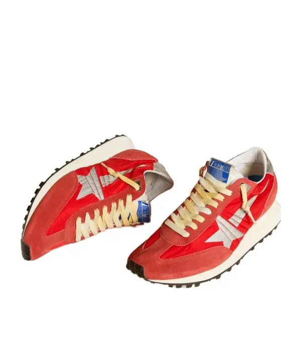 GOLDEN GOOSE Running Marathon M77 Sneakers - Red/silver