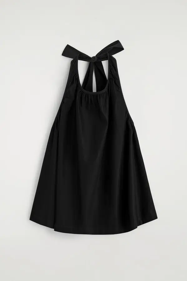Cos Open-back Halterneck Top - Black