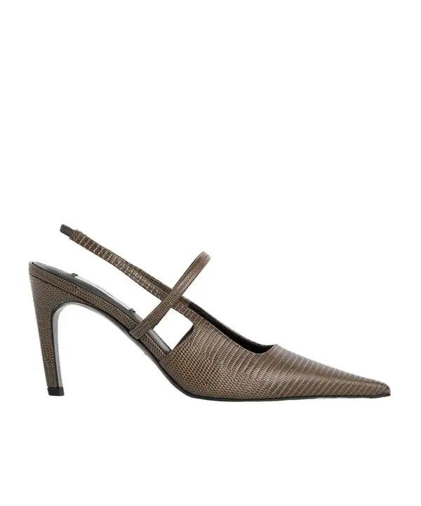 TOTEME Embossed Pointed Toe Slingbacks