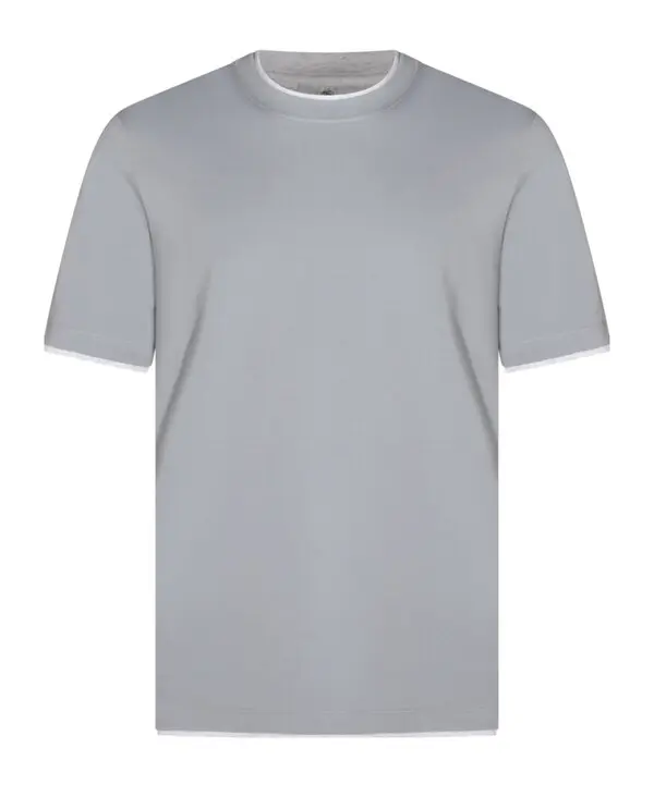 Brunello Cucinelli Layered-effect Crewneck T-shirt - Gray
