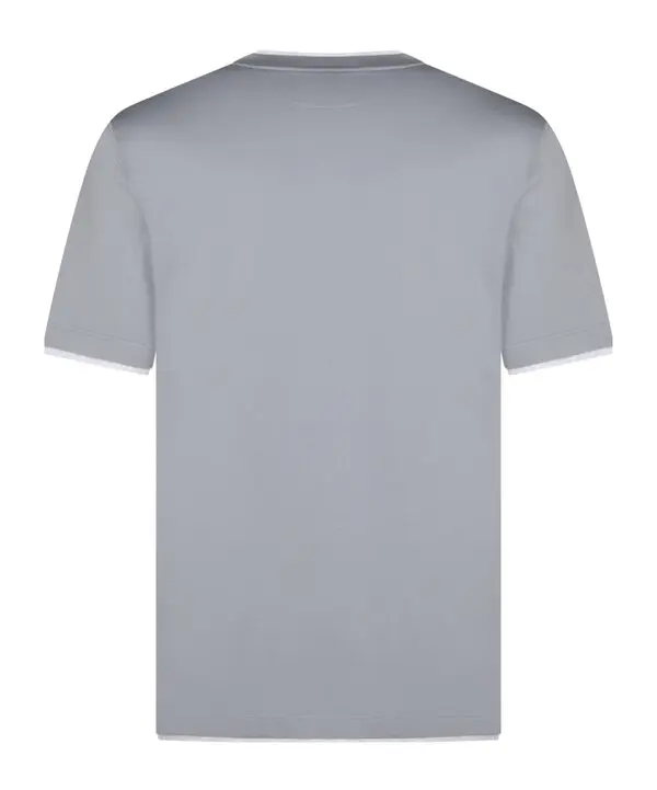Brunello Cucinelli Layered-effect Crewneck T-shirt - Gray