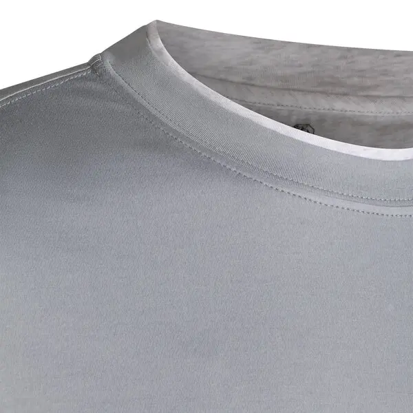 Brunello Cucinelli Layered-effect Crewneck T-shirt - Gray