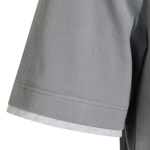Brunello Cucinelli Layered-effect Crewneck T-shirt - Gray