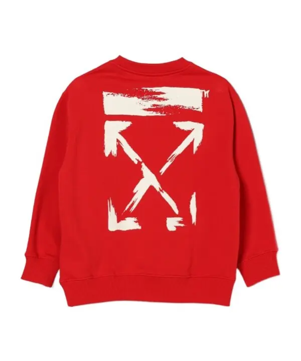 Off-White Long-sleeved Sweatshirt With Ribbed Details