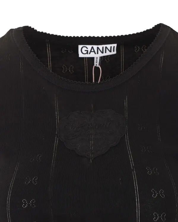 GANNI Heart Patch T-shirt