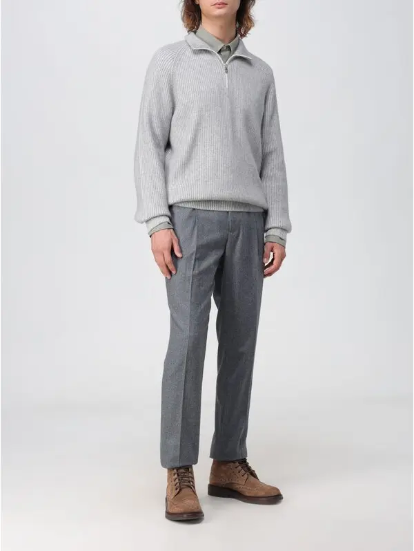 Brunello Cucinelli Half-zip Ribbed Knit Sweater