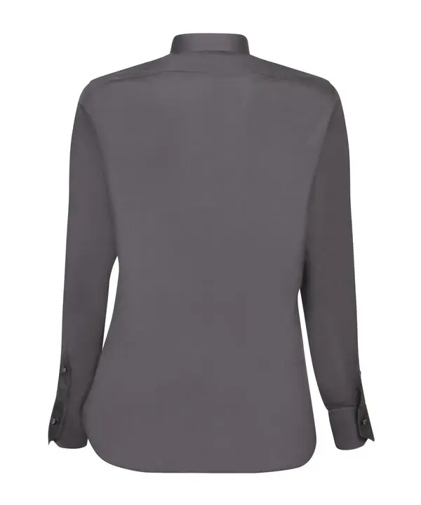 Zegna Curved Hem Poplin Shirt
