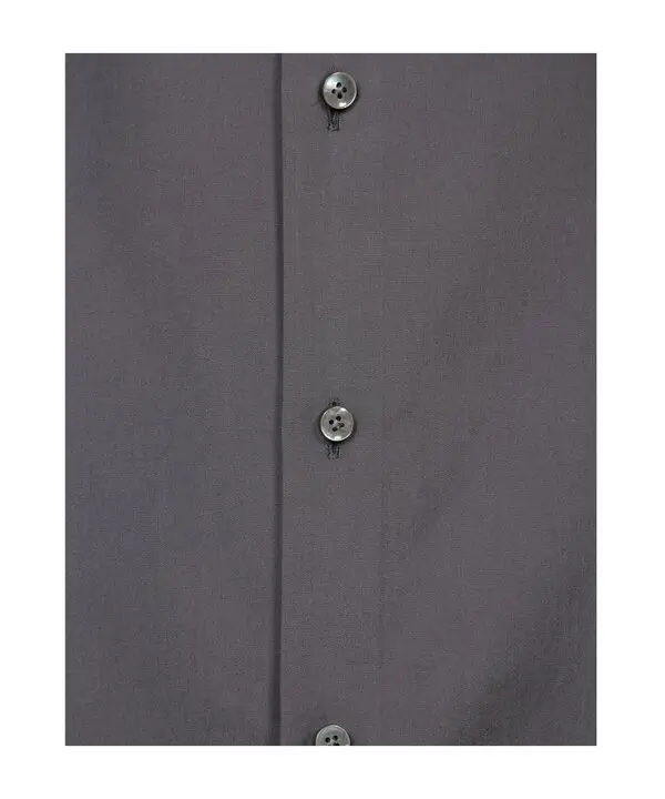 Zegna Curved Hem Poplin Shirt