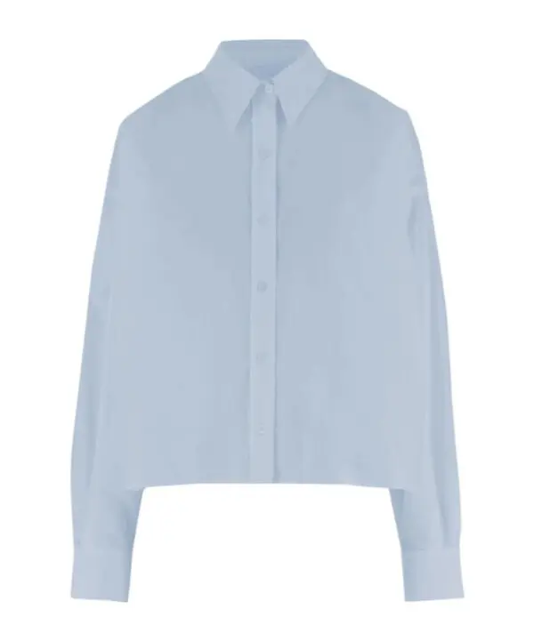 THE FRANKIE SHOP Arlen Cotton Boxy Shirt - Lightblue
