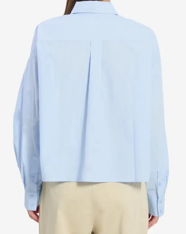 THE FRANKIE SHOP Arlen Cotton Boxy Shirt - Lightblue