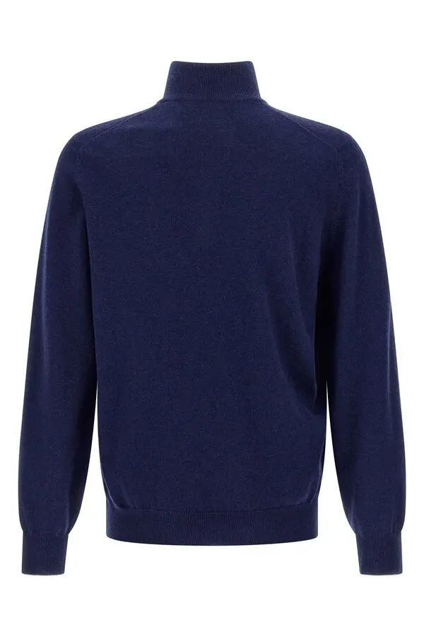Brunello Cucinelli Funnel-neck Knitted Polo Shirt