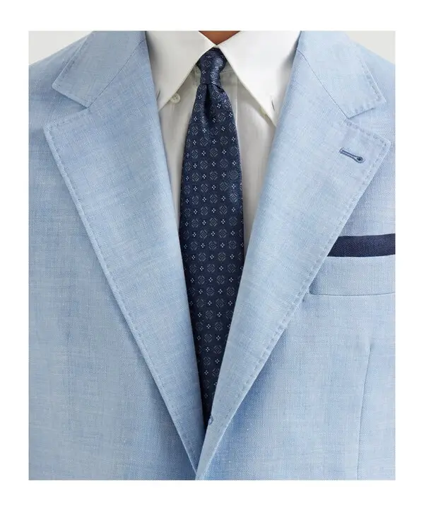 Brunello Cucinelli Geometric Patterned Silk Neck Tie