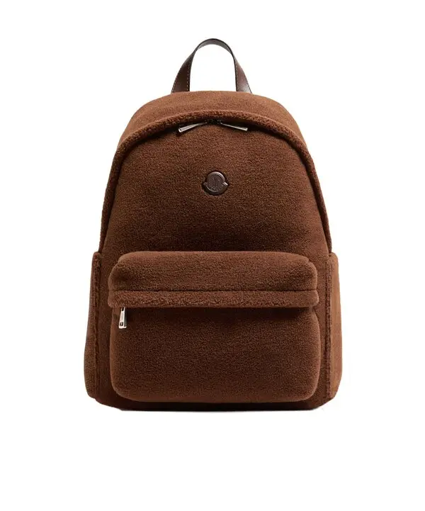 Moncler Logo Patch Backpack - Brown