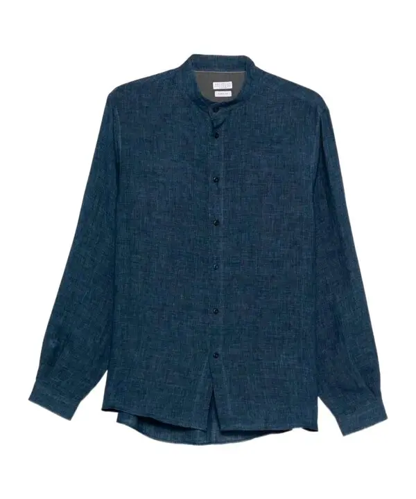 Brunello Cucinelli Band-collar Shirt