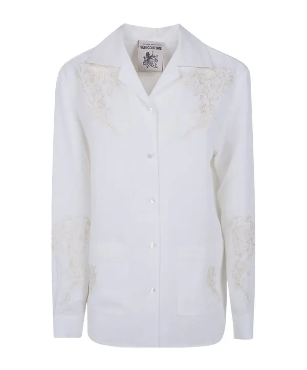 SEMICOUTURE Long-sleeved Shirt Jacket With Embellishment