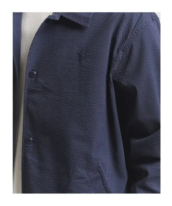 Polo Ralph Lauren Long-sleeved Shirt Jacket With Classic Collar - Navy