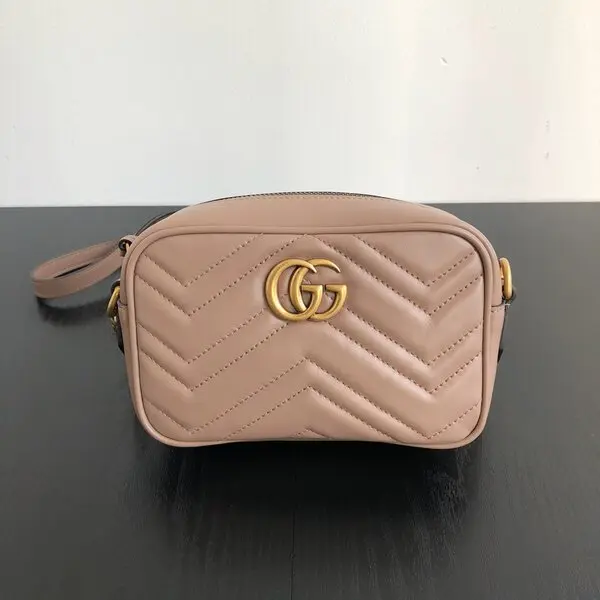 Gucci Gg Marmont Camera Bag - Nude