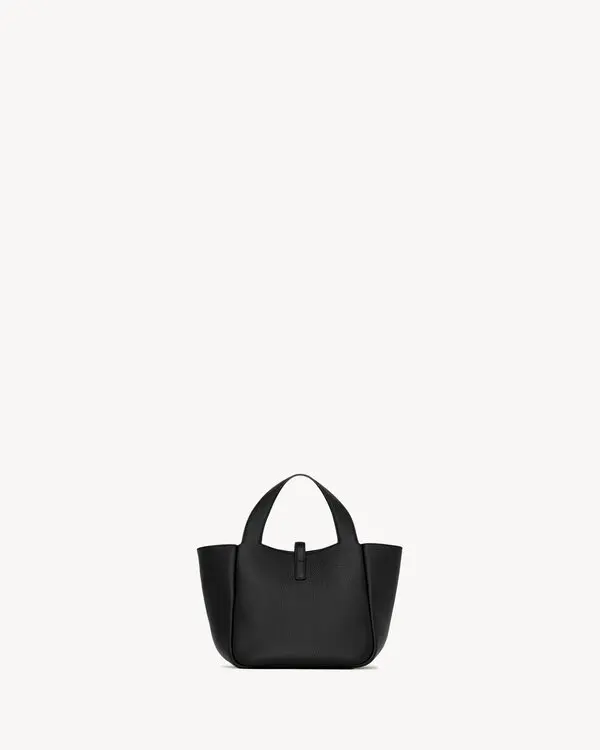 Saint Laurent Mini Le 5 À 7 Bea Grained Leather Tote Bag