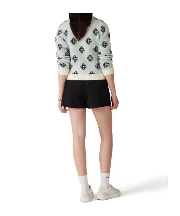 Casablanca Zipper Cardigan With Ribbed Details