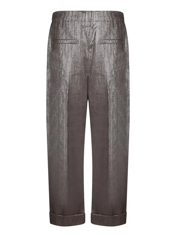 Brunello Cucinelli Metallic Lurex Detailed Trousers