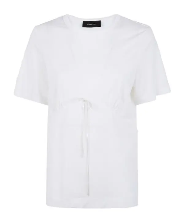 Simone Rocha Drawstring Detail Round Neck Short Sleeve Top