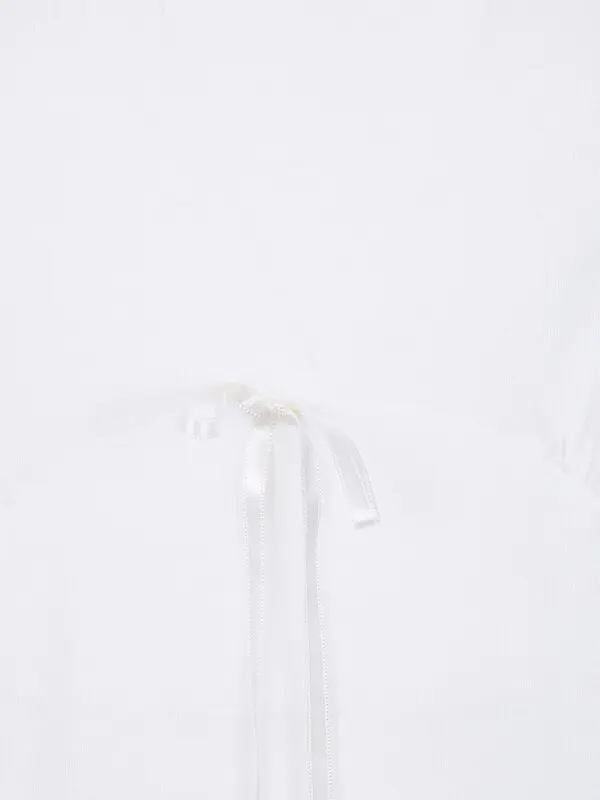 Simone Rocha Drawstring Detail Round Neck Short Sleeve Top