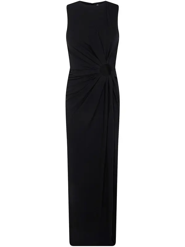Max Mara Jersey V-neck Long Dress
