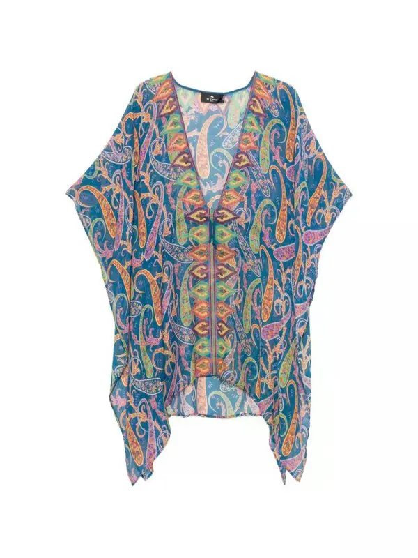 Etro Paisley-print Cover-up - Blue