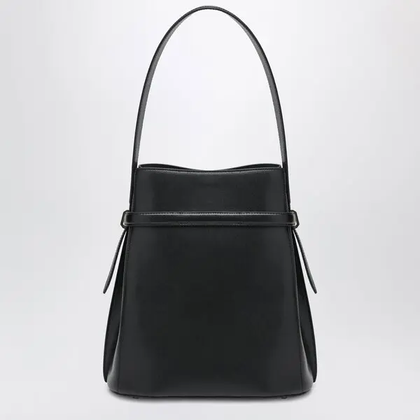TOTEME Leather Bucket Bag With Strap - Black