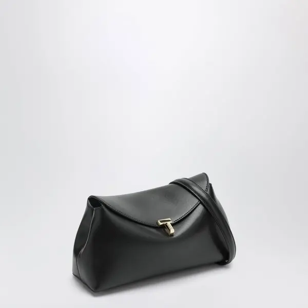 TOTEME Leather T-lock Clutch Bag - Black