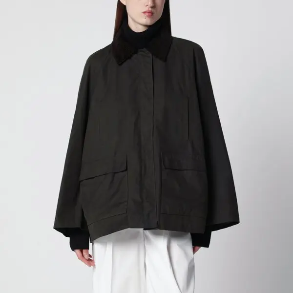 TOTEME Forest Waxed Cotton Country Jacket - Green