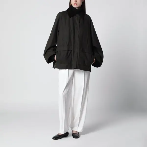 TOTEME Forest Waxed Cotton Country Jacket - Green