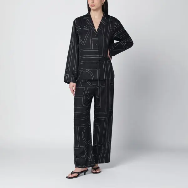 TOTEME Monogram Silk Trousers