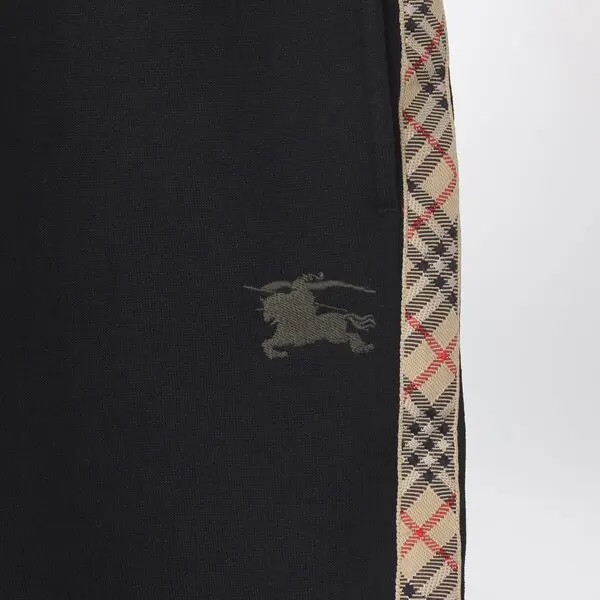 Burberry Jogging Trousers With Check Motif Detail
