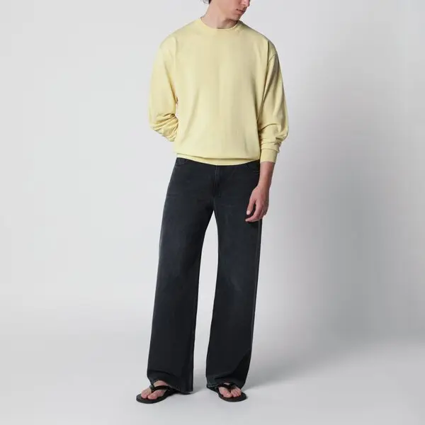 Auralee Cotton Crew Neck Long Sleeve Sweater