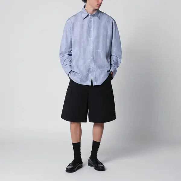 Givenchy White/ Striped Poplin Shirt - Blue
