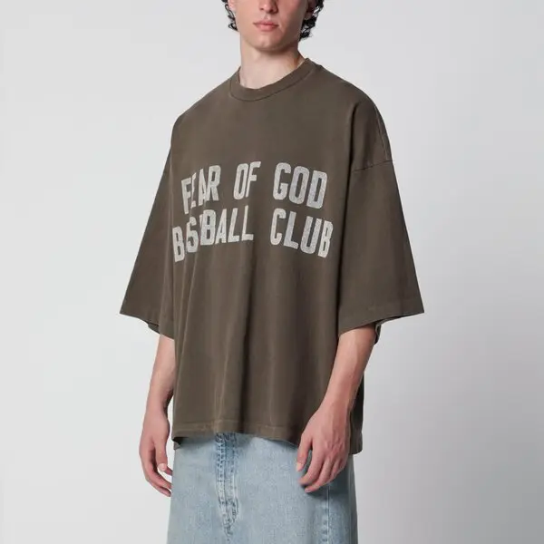 Fear Of God Baseball Club Heavy Cotton Jersey T-shirt In Faded - Brown