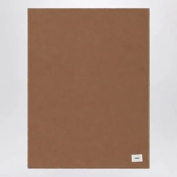TEKLA Brown Lambswool Blanket - Beige