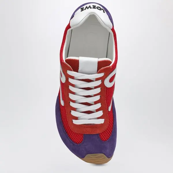 Loewe Ballet Runner 2.0 Suede And Mesh Sneakers - Red