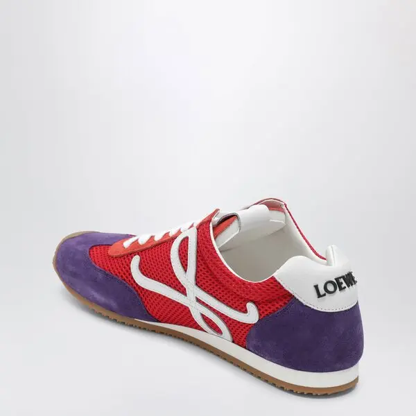 Loewe Ballet Runner 2.0 Suede And Mesh Sneakers - Red