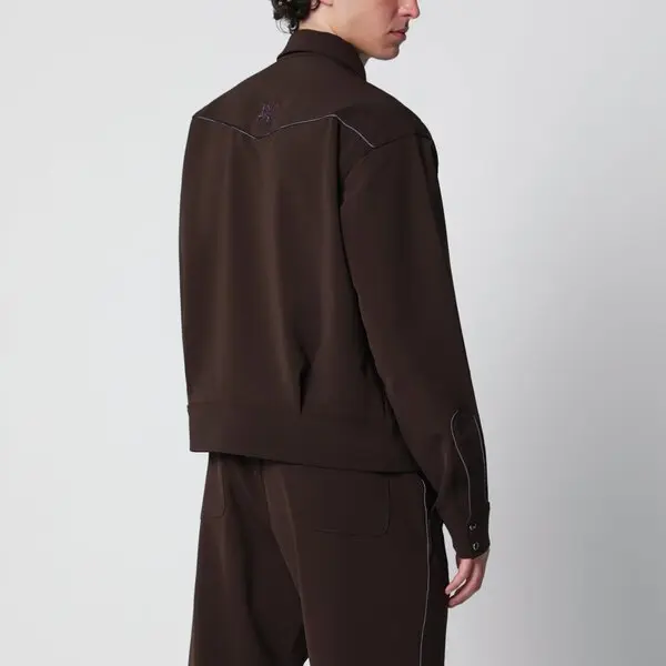 Needles Piping Cowboy Jacket In Stretch Polyester - Brown