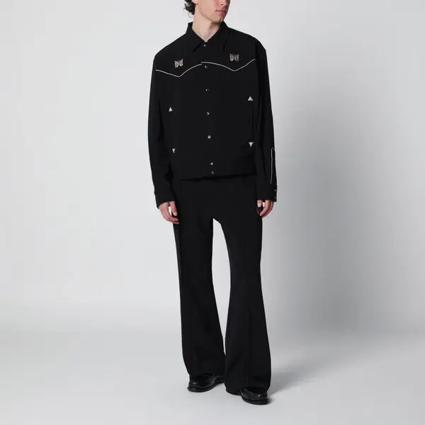 Needles Piping Cowboy Polyester Pants - Black