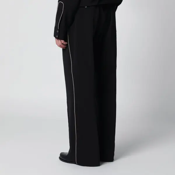 Needles Piping Cowboy Polyester Pants - Black