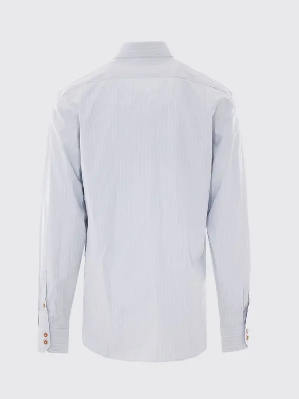 VIVIENNE WESTWOOD Striped Slim Fit Cotton Shirt With Embroidered Orb Logo