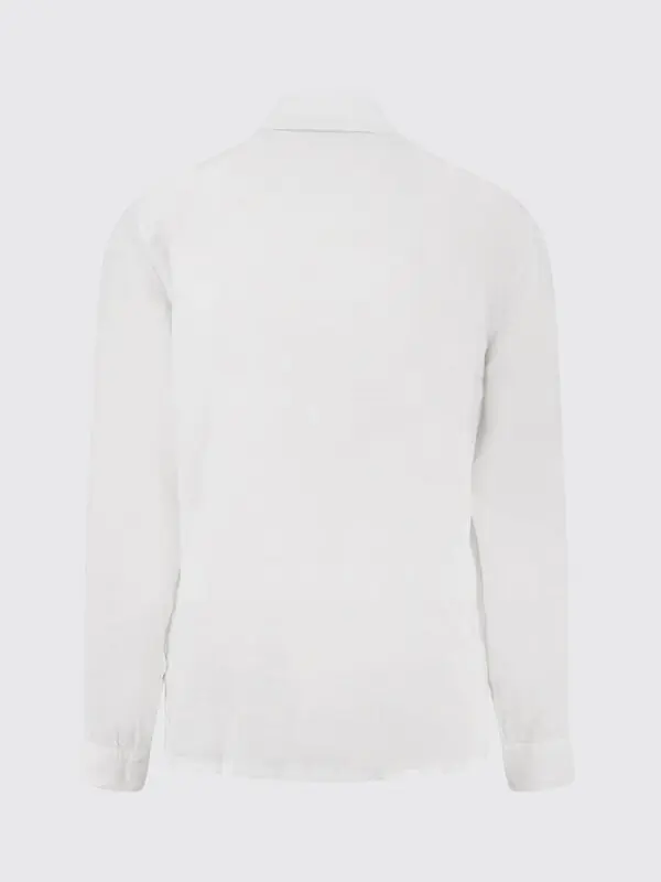Aspesi Long-sleeved Pure Linen Shirt With Flap Patch Pockets - White